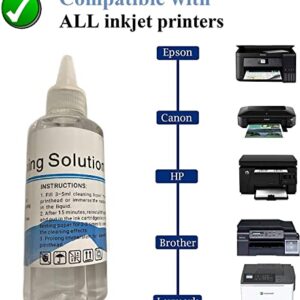 Inkpro Printhead Cleaning Kit Printer Flush Kit for Epson WF-7720 WF-7710 WF-7210 WF-7620 WF-7610 WF-2660 WF-2630 WF-2760 WF-2750 WF-3640 WF-3620 XP-430 420 410 XP-330 XP-320 Printer Nozzle Cleaner