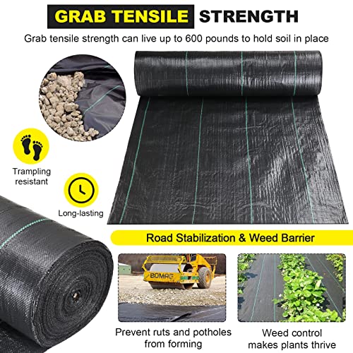 Driveway Fabric, 6x300 ft Road Fabric Commercial Weed Barrier Fabric, Landscape Fabric Heavy Duty 3.5OZ French Drain Fabric for Erosion Control,Landscape Fabric,Weed Barrier,Construction Projects