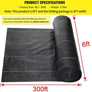 Driveway Fabric, 6x300 ft Road Fabric Commercial Weed Barrier Fabric, Landscape Fabric Heavy Duty 3.5OZ French Drain Fabric for Erosion Control,Landscape Fabric,Weed Barrier,Construction Projects