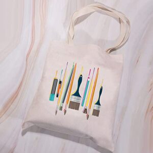 VAMSII Artist Tote Bag Painter Gift Bag Creativity is Intelligence Having Fun Art Teacher Gifts Art Student Gifts Artist Supply Bag (Creativity is intelligence having fun)