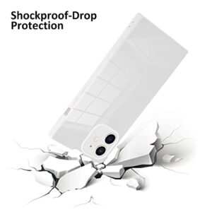 LSL Compatible iPhone 11 Case Square White Soft TPU Bumper Anti-Drop Anti-Scratch Shock Absorption Protective Wireless Slim Cover Compatible with iPhone 11 6.1 Inch for Women Girls Men