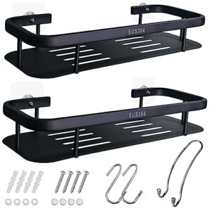 emblshnt 2-pack shower rack, self adhesive shower shelves, shower shelf for inside shower, shower organizer corner shower caddy, shower racks for inside shower storage, black shower caddy corner