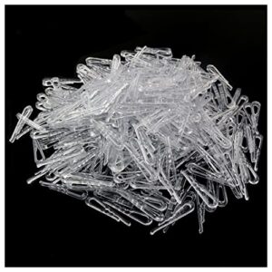 rlecs 300pcs transparent plastic alligator clip 38mm shirt fixing packing clip u shape plastic clothespins for ties socks pants shirts