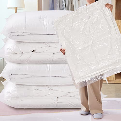 C-LARSS Vacuum Storage Bag, Space Saver Bags for Clothes, Pillows, Comforters, Blankets Storage, Dusts-Proof PE Compression Vacuum Seal Bag 60x80cm