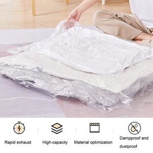 C-LARSS Vacuum Storage Bag, Space Saver Bags for Clothes, Pillows, Comforters, Blankets Storage, Dusts-Proof PE Compression Vacuum Seal Bag 60x80cm