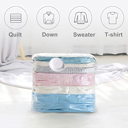 C-LARSS Vacuum Storage Bag, Space Saver Bags for Clothes, Pillows, Comforters, Blankets Storage, Dusts-Proof PE Compression Vacuum Seal Bag 60x80cm