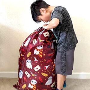 Harry Large Drawstring Laundry Bag Durable Storage Travel Bag for Kids Potter Fans, 36x24 inches