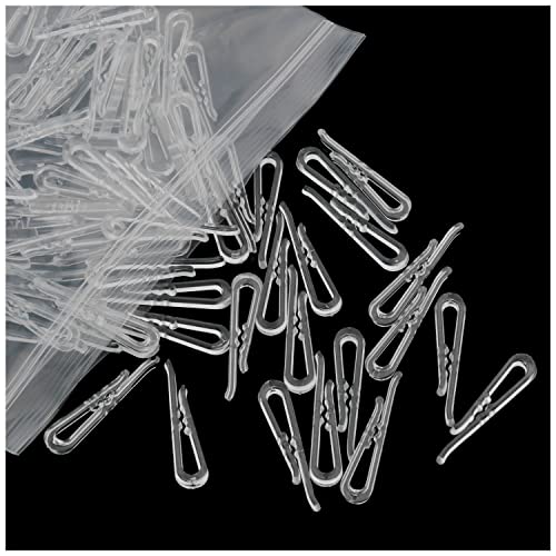 MTQY Plastic Shirt Clip 300PCS U Shape Clear Durable Plastic Alligator Clips Transparent Shirt Fixing Packing Clip Shirt Clips Clothespins with Teeth for Ties, Pants,Shirts Hold Shirt Fixing Clip