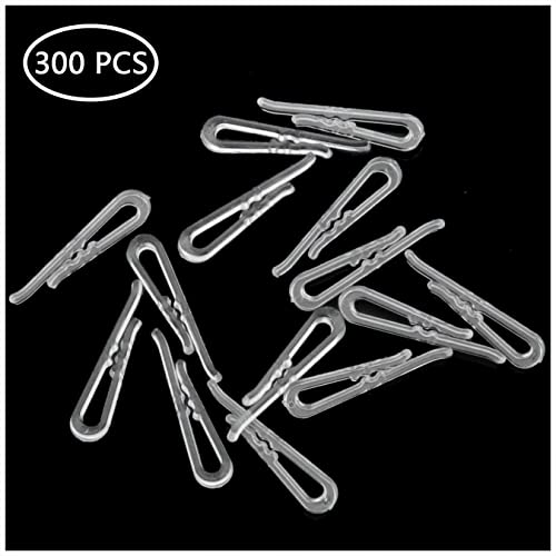 MTQY Plastic Shirt Clip 300PCS U Shape Clear Durable Plastic Alligator Clips Transparent Shirt Fixing Packing Clip Shirt Clips Clothespins with Teeth for Ties, Pants,Shirts Hold Shirt Fixing Clip