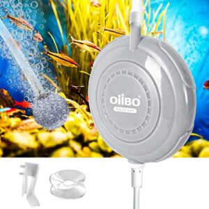 oiibo super quiet aquarium air pump, powerful fish tank air bubbler for 0.5-20 gallon small aquarium, 1.5w energy saving mini oxygen aerator pump with air pump accessories