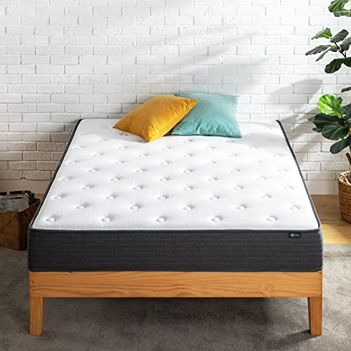 Zinus 8 Inch Comfort Essential Pocket Spring Hybrid Mattress/Pressure Relieving Support/CertiPUR-US Certified/Mattress-in-a-Box, Queen