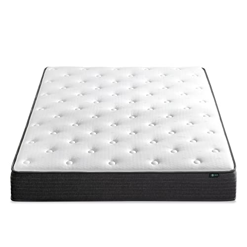 Zinus 8 Inch Comfort Essential Pocket Spring Hybrid Mattress/Pressure Relieving Support/CertiPUR-US Certified/Mattress-in-a-Box, Queen