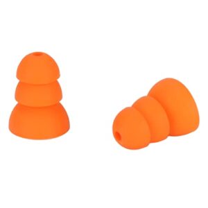 8pcs Orange Silicone Ear Tips Silicone Eartips Noise Reduction Replacement Earplugs for Se846 Se535 Se215 and Inner Hole 3.5mm Earbud