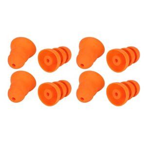 8pcs Orange Silicone Ear Tips Silicone Eartips Noise Reduction Replacement Earplugs for Se846 Se535 Se215 and Inner Hole 3.5mm Earbud