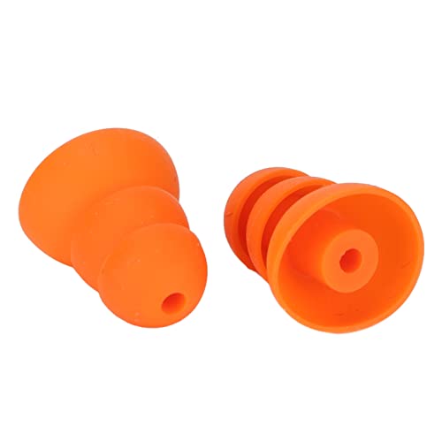 8pcs Orange Silicone Ear Tips Silicone Eartips Noise Reduction Replacement Earplugs for Se846 Se535 Se215 and Inner Hole 3.5mm Earbud