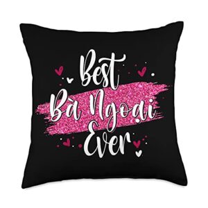 happy mothers day tshirt gifts for vietnamese mom best ba ngoai ever vietnamese grandma designs mothers day throw pillow, 18x18, multicolor