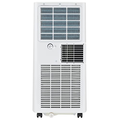 GE 5,100 BTU Portable Air Conditioner for Small Rooms up to 150 sq ft., 3-in-1 with Dehumidify, Fan and Auto Evaporation, Included Window Installation Kit,White