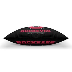 Ohio State Buckeyes Block Throw Pillow | Personalized | Custom