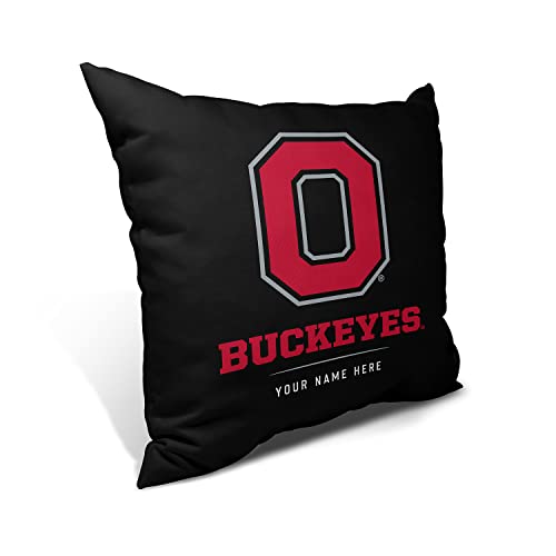 Ohio State Buckeyes Block Throw Pillow | Personalized | Custom