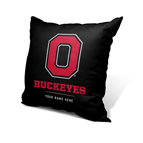 Ohio State Buckeyes Block Throw Pillow | Personalized | Custom