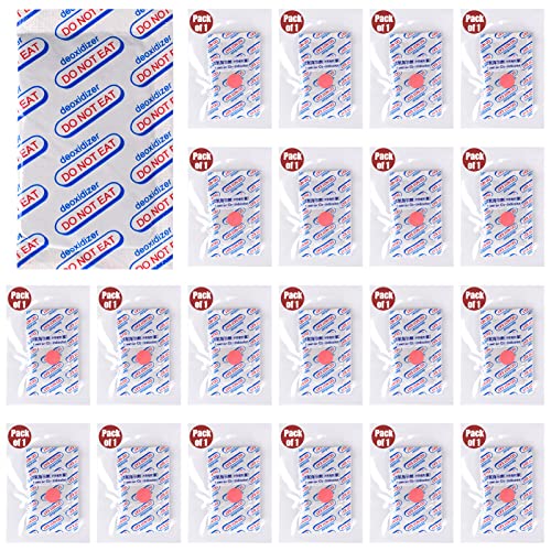 2000cc Oxygen Absorbers for Food Storage (Individually Sealed, Total 20 Packets) - Long Term Food Storage for Mason Jars, Mylar Bags, Canning, Vacuum Bags