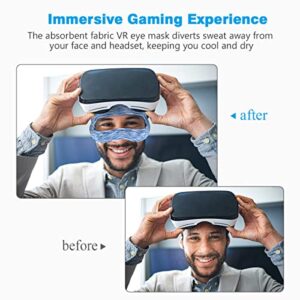 ELIATER VR Masks Sweatproof Cover Compatible with Oculus Go Quest 2, Breathable Sweat Band Use for VR Workouts Supernatual (3Pcs)