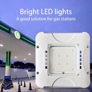 Fengll 150W LED Canopy Lights Outdoor - Ultra Efficient Recessed Surface Mount Gas Station Light - High Bay Carport or Parking Garage Lamp 20250lm 5000k DLC Approved