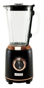 haden 75038 heritage 56 ounce 5-speed retro blender with glass jar, black/copper