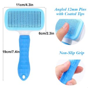 Milo's Self Cleaning Slicker Brush for Dogs and Cats Grooming, this Tool Gently Removes Loose Hair Undercoat, Great Detangling & Massaging Tool for Your Pets