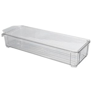 ftvogue clear plastic organizing bin large capacity storage organizer for kitchen fridge pantry organization(5.5cm height), storage box storage box