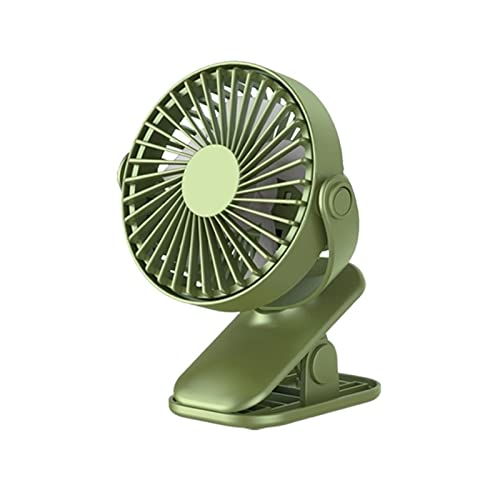 JKYYDS Fan - USB Rechargeable Desk Fan Clip-on Mini Desk Fan 360 Degree Rotation Adjustable Clip-on Fan Student Dormitory (Color : Red Fan)