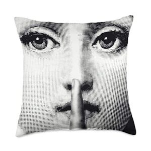 Fornasetti, shut up Throw Pillow