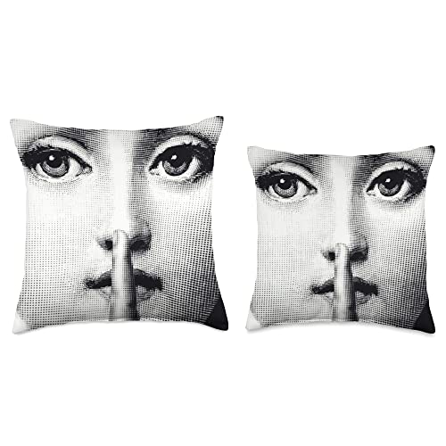 Fornasetti, shut up Throw Pillow