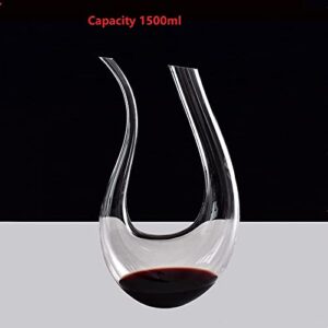 VASFFG Wine Decanter,U-shaped design can provide powerful ventilation effect. Use lead-free crystal glass, hand-blown red wine Decanter/carafe