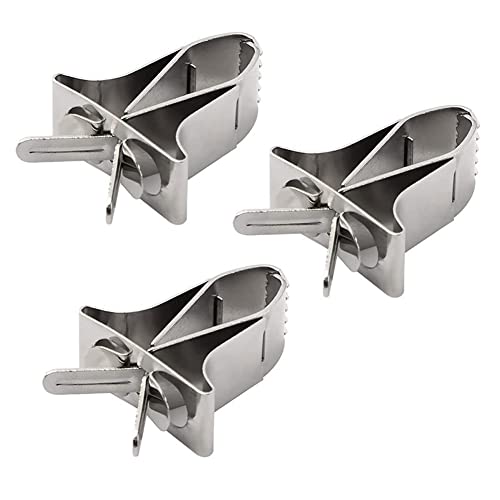 3 Pieces Birds Food Holders Bird Cage Food Holder Parrot Fruit Vegetable Clips Bird Cage Feeder Clip Metal Feeder Clamps Bird Cage Accessories, Silver