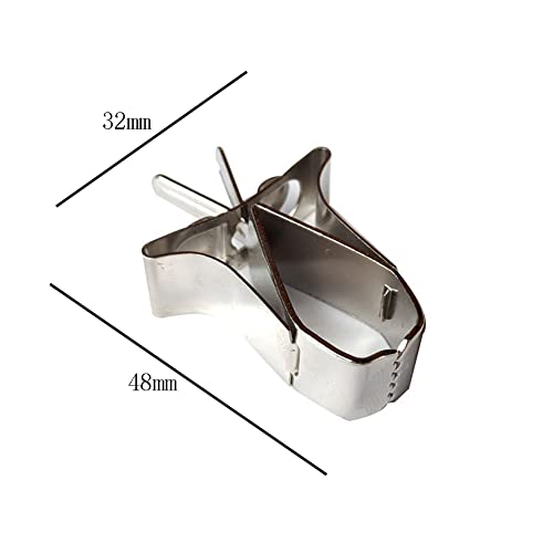 3 Pieces Birds Food Holders Bird Cage Food Holder Parrot Fruit Vegetable Clips Bird Cage Feeder Clip Metal Feeder Clamps Bird Cage Accessories, Silver