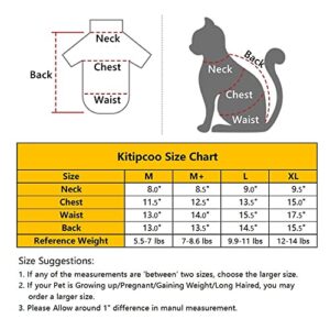 Sphynx Hairless Cat Four Leg Breathable Summer Rayon Pajamas Elastic Pet Clothes Cat Surgery Recovery Suit Vest Kitten T-Shirts Cats & Small Dogs Apparel (M+ (7-8.6 lbs), Countryside Floras)