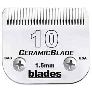 10 blade dog grooming detachable ceramic blade compatible with andis hair clippers