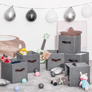 DAMAHOME Storage Bins | Foldable Storage Bins Set of 6 Marble and Set of 6 Gray