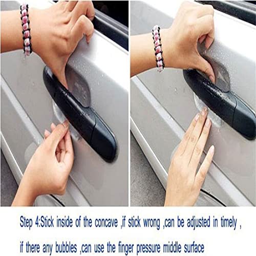 Rydowenna 4pcs Door Handle Sticker Door Handle Cup Scratch Protection car Door Protector Door Handle Side Sticker Scratch Protection Transparent Door Handle Paint Scratch Protection Film