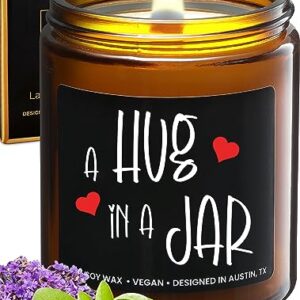 Hug in A Jar Candle, Get Well Soon Gifts for Women and Men, Thinking of You Gifts, Bereavement Gifts, Sympathy Gifts for Loss of Mom Loss of Father Gift, Sympathy Candle for Loss of Loved One