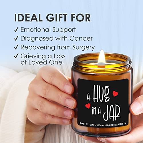 Hug in A Jar Candle, Get Well Soon Gifts for Women and Men, Thinking of You Gifts, Bereavement Gifts, Sympathy Gifts for Loss of Mom Loss of Father Gift, Sympathy Candle for Loss of Loved One