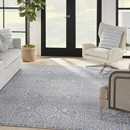 Waverly Machine Washable Distressed Moroccan Slate 7'10" x 9'10" Area Rug, Easy Clean, Non-Shedding, Bed Room, Living Room, Dining Room, Hallway, (8' x 10')