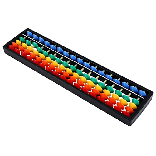 Cabilock Abacuses Education Abacus Learning Abacus Toys 17 Digits Rods with Colorful Beads Plastic Abacus Arithmetic Kids Calculating Tool Plastic Educational Counting Toy 10. 38X2. 55X0. 59inch