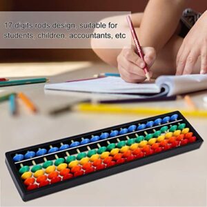 Cabilock Abacuses Education Abacus Learning Abacus Toys 17 Digits Rods with Colorful Beads Plastic Abacus Arithmetic Kids Calculating Tool Plastic Educational Counting Toy 10. 38X2. 55X0. 59inch