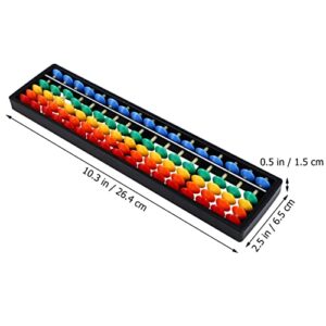 Cabilock Abacuses Education Abacus Learning Abacus Toys 17 Digits Rods with Colorful Beads Plastic Abacus Arithmetic Kids Calculating Tool Plastic Educational Counting Toy 10. 38X2. 55X0. 59inch