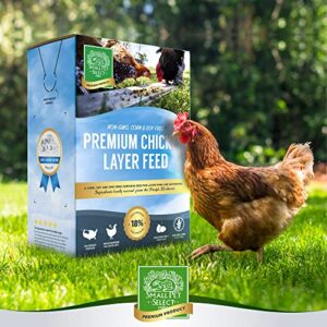 Small Pet Select Chicken Layer Feed Pellets | 18% Protein Level | Corn-Free, Soy-Free, Non-GMO | All Natural US Locally Sourced Ingredients | 20lb