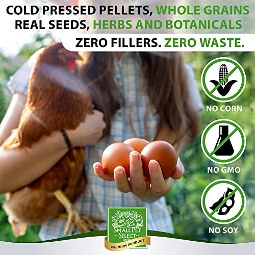 Small Pet Select Chicken Layer Feed Pellets | 18% Protein Level | Corn-Free, Soy-Free, Non-GMO | All Natural US Locally Sourced Ingredients | 20lb