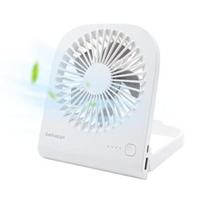 behappi 3 speed 4800mah portable rechargeable small room air circulator desktop fan quiet 180° adjustable