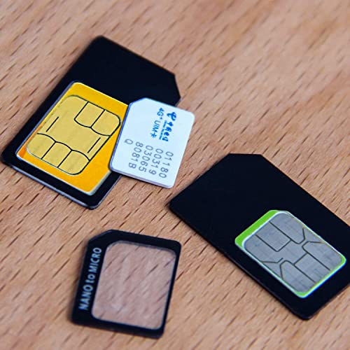 VIVP 2 Pcs SIM Card Adapter Kit - 4 in 1 Nano Micro Standard Converter Kit with Steel Tray Eject Pin 1